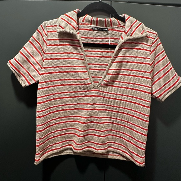 Zara | Tops | Zara Striped Collared Shirt | Poshmark